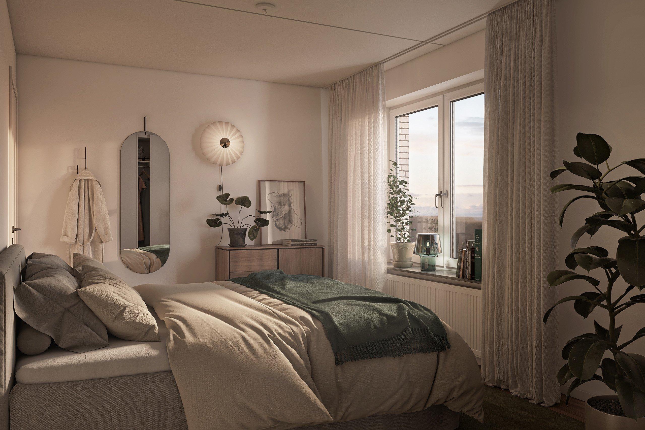 Inredning Utblicken 3, nyproduktion i Huvudsta Strandpark | JM