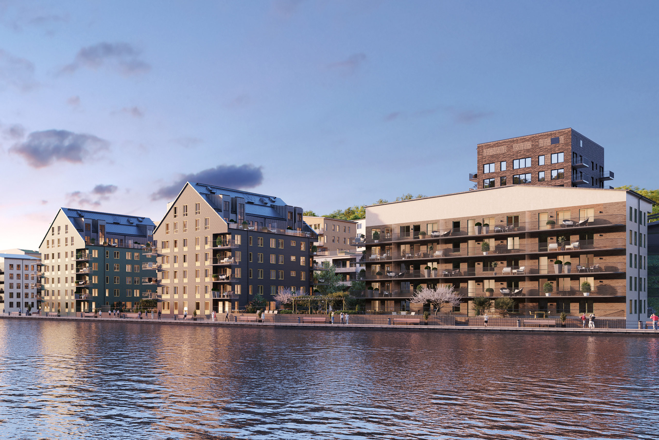 Byggnaderna Kvarnholmens Brygga I JM