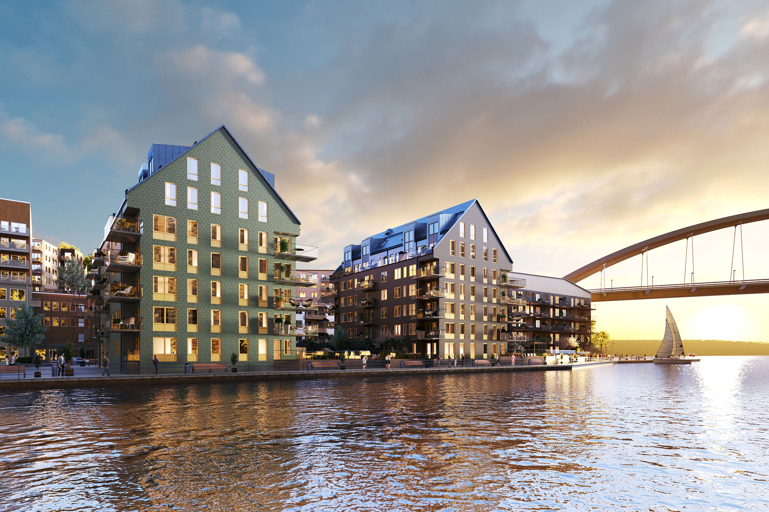 Kvarnholmens Brygga I Bo intill vattnet på Kvarnholmen I Nacka I JM