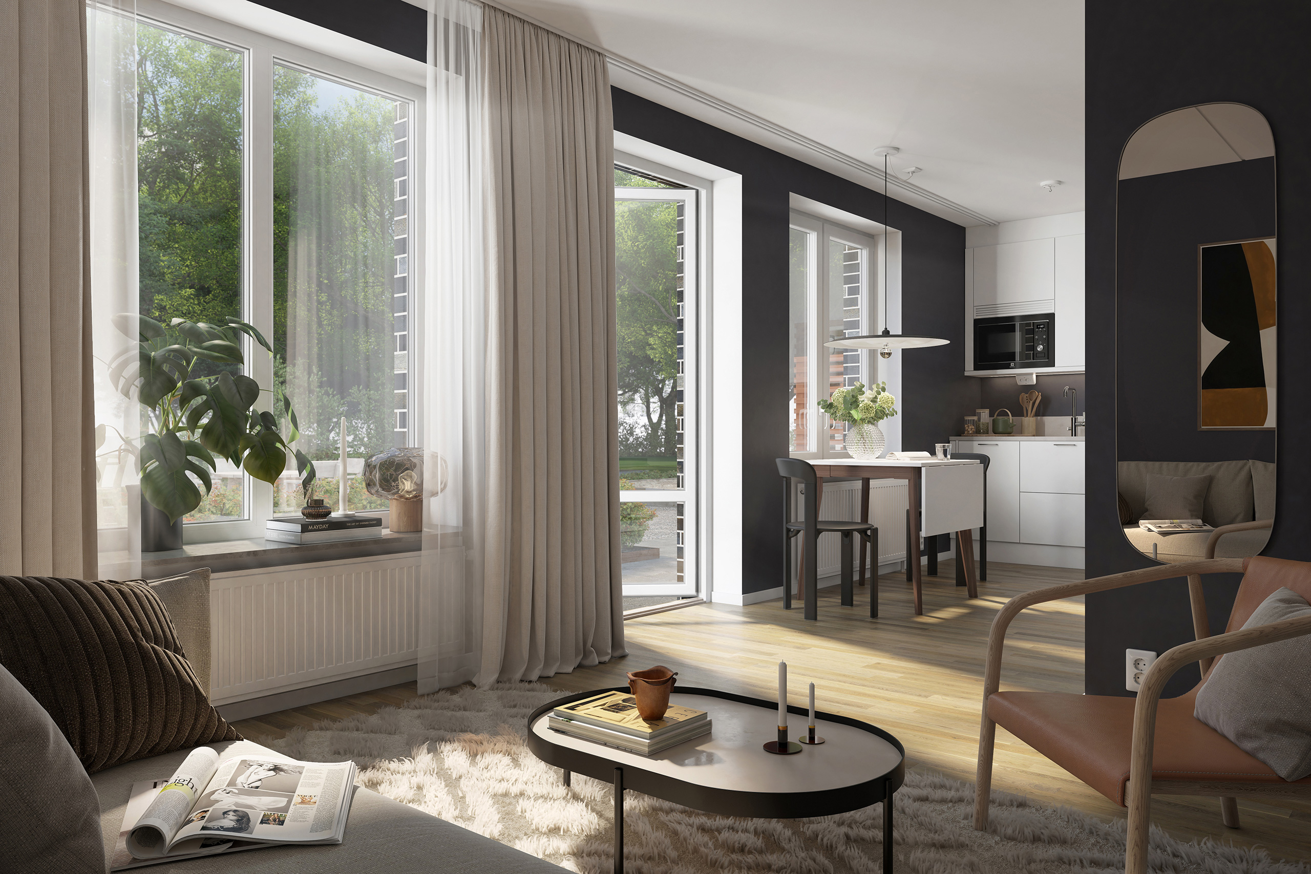 Inredning Älvsjö Entré, nyproduktion i Älvsjöstaden | JM